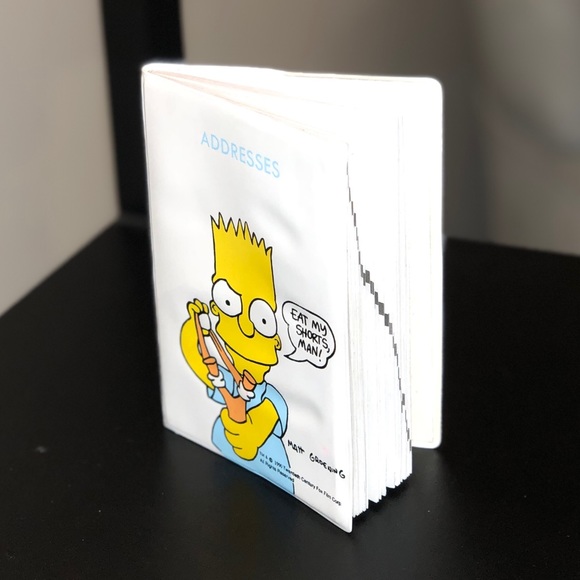 Fox | Office | Vtg9s Bart Simpson 3x4 Cover Note Pad Removable Address ...